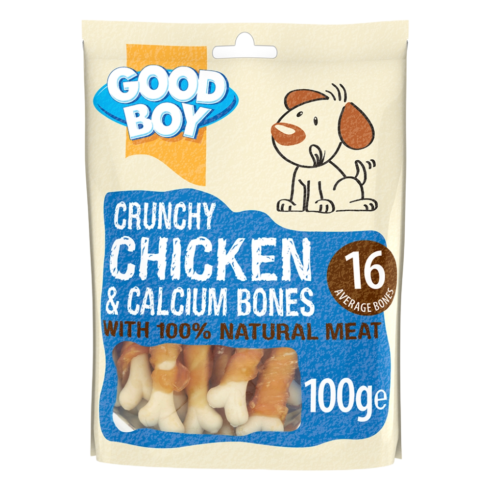 Good Boy Crunchy Chicken & Calcium Bones 100g| Dog Treats | Farm & Home ...